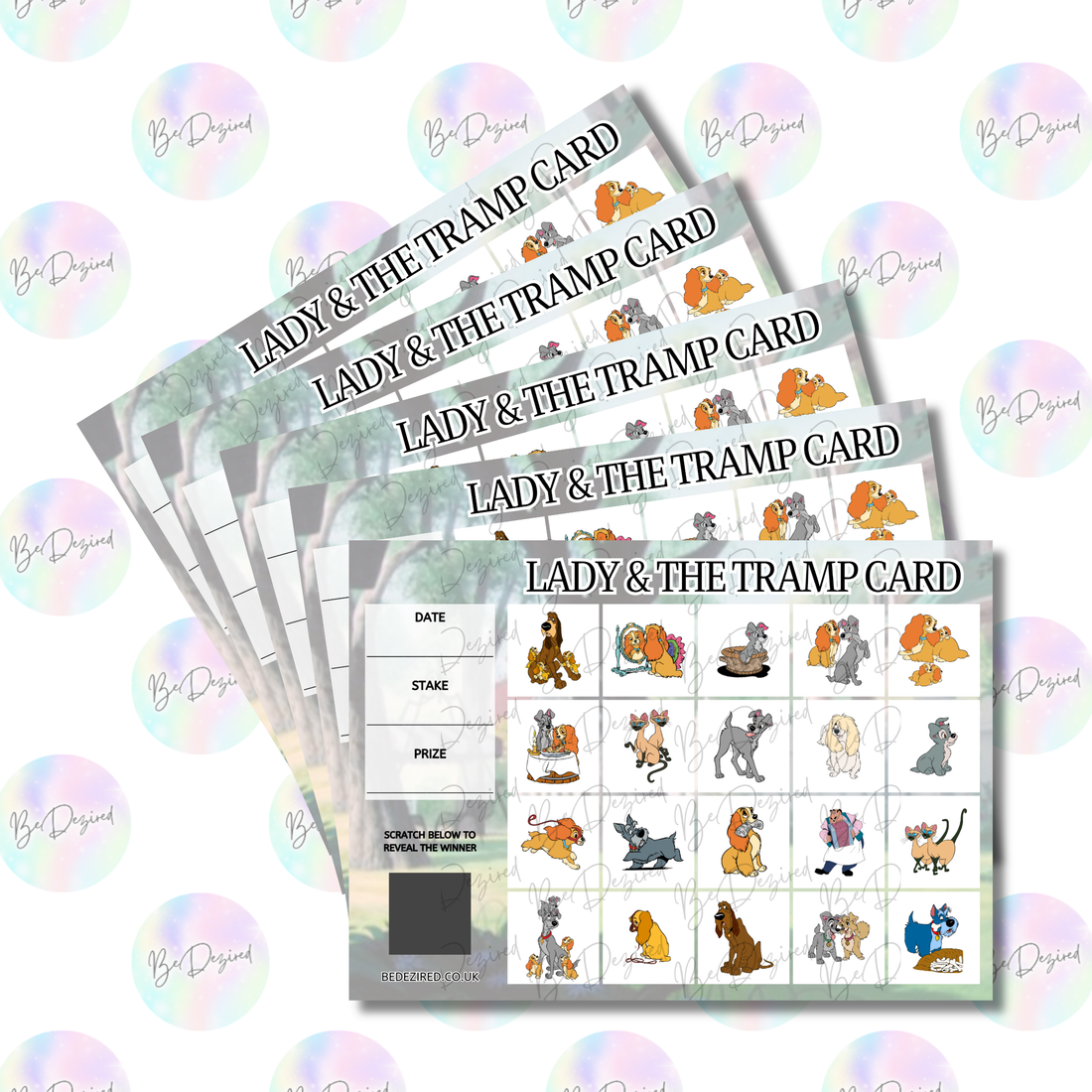 Lady and the Tramp Fund Raising Scratch Cards – BeDezired