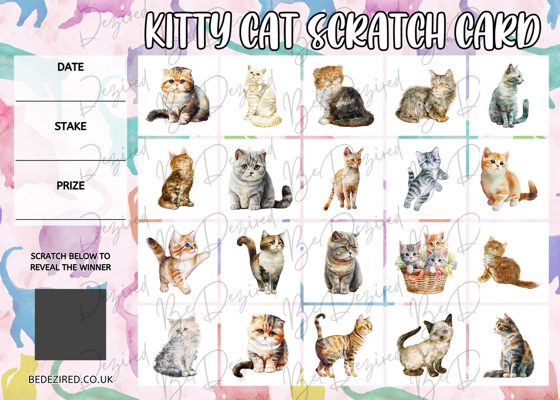 Kitty Cat Rescue Fund Raising Scratch Card – BeDezired